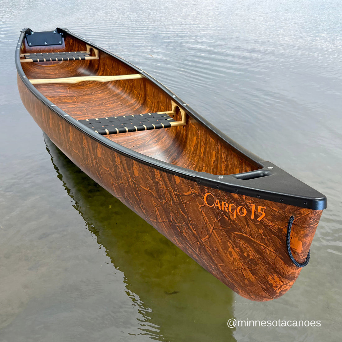 CARGO 15 (15' 0") T-Formex Orange Camo Square Stern Tandem Esquif Cano ...