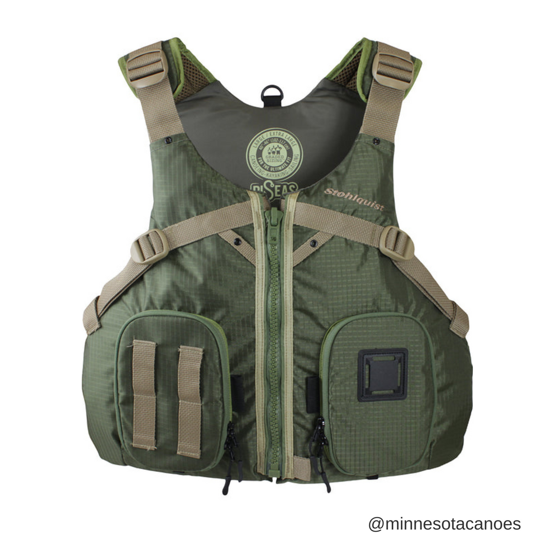 Piseas (Grass Green) Stohlquist Life Jacket / PFD – Minnesota Canoes